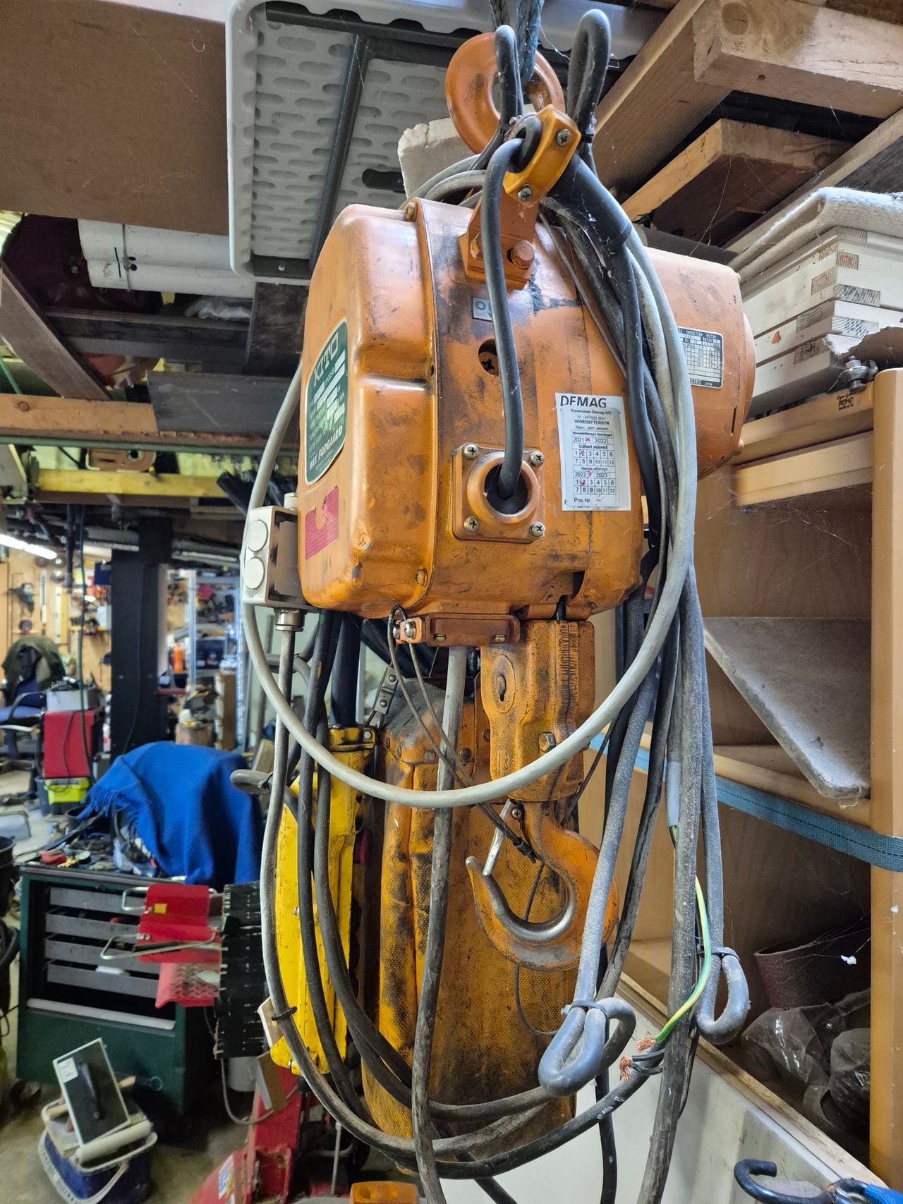 KITO MAX FODGAARD Trolley Wire Rope Hoist 230V Yellow | DBA