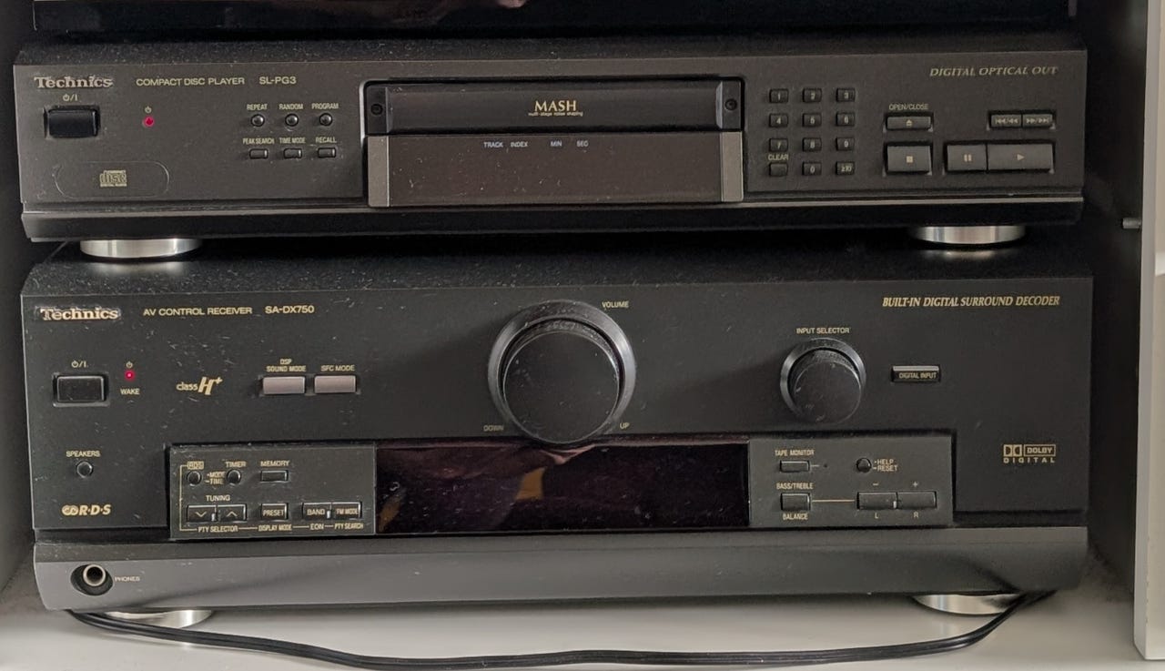 Technics SA-DX750 AV Control receiver + SL-PG3 Compact disc player ...