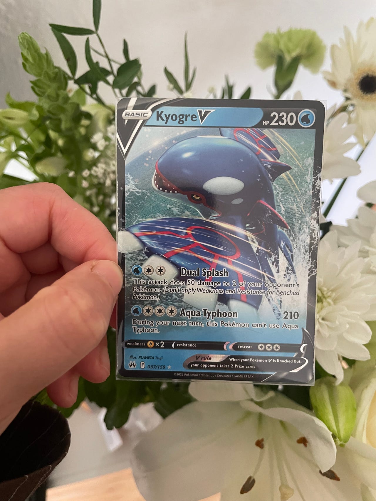 Pokemon kort fra crown zenith - kyogre V 037 / 159 | DBA