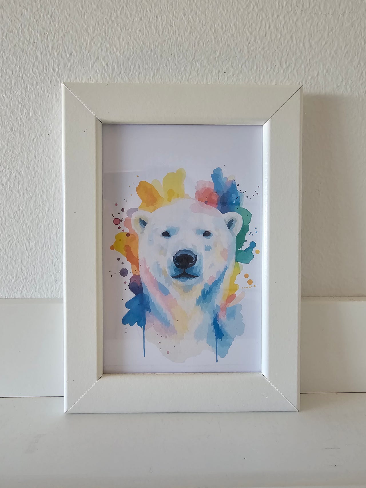 Watercolor Polar Bear (Style 1) 10x15 cm | DBA