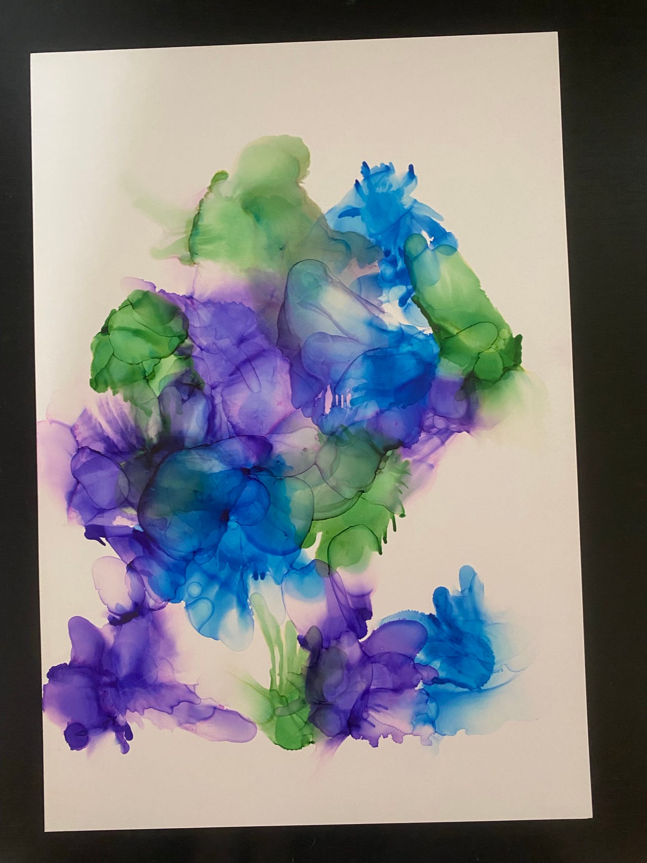 Abstrakt kunsttryk farverig akvarel design | DBA