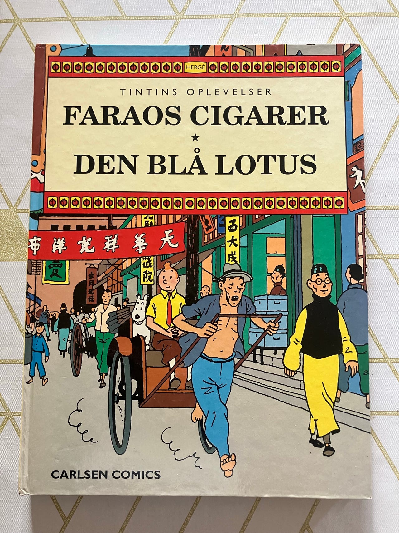 Tintins Oplevelser Faraos Cigarer Den Blå Lotus Tegneserie | DBA