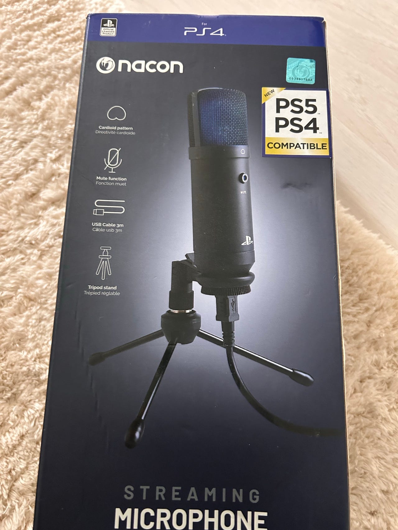 Nacon PS-500 Mikrofon Sort USB Kompatibel med PS5 og PS4 | DBA
