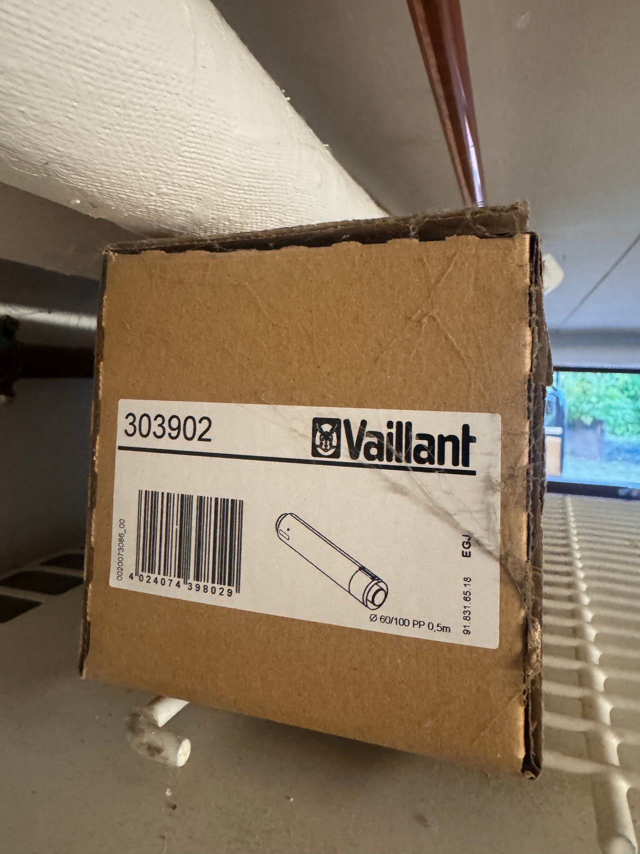 Vaillant Ø 60/100 mm forlængerrør, 0,5 meter | DBA