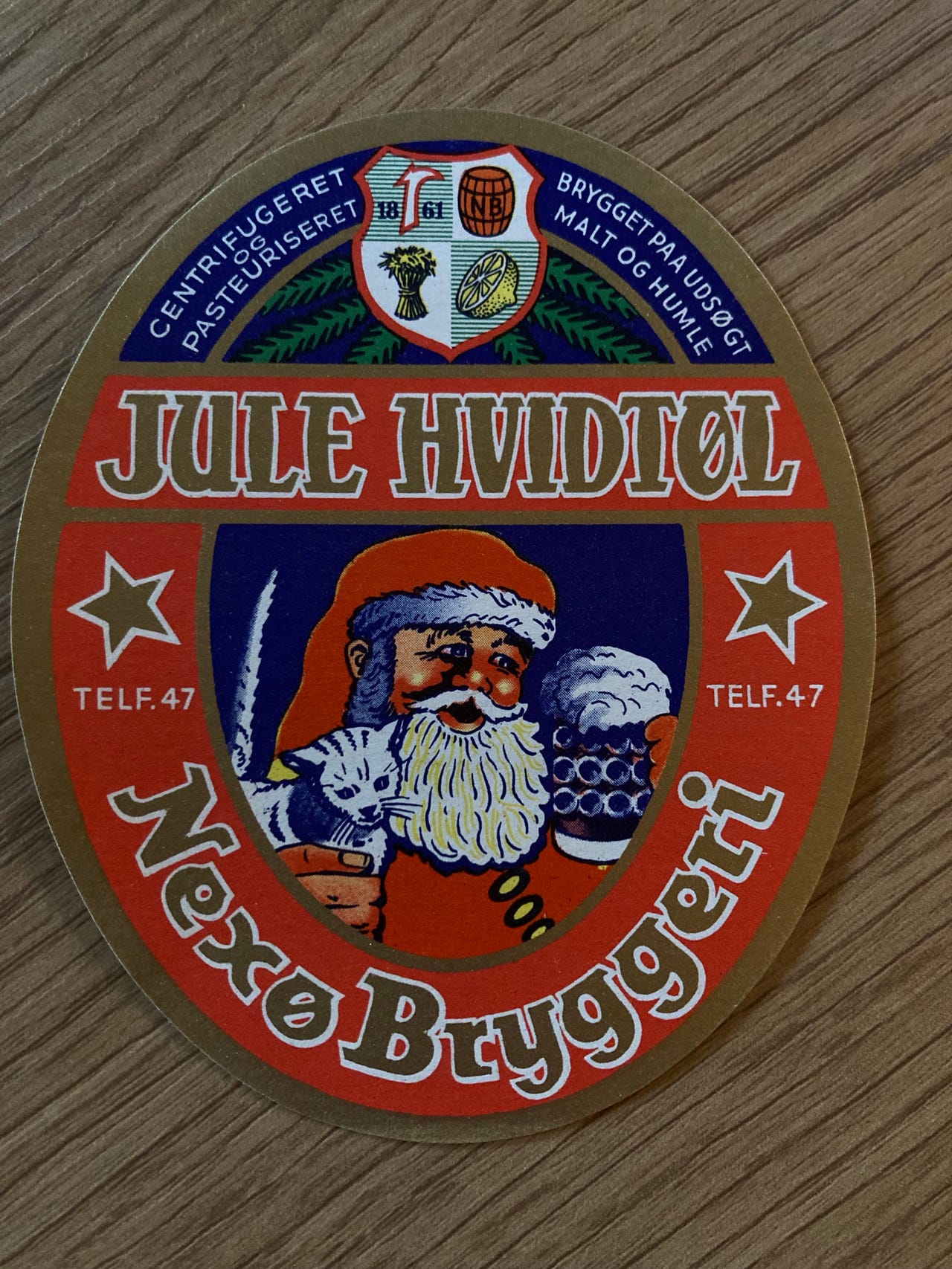 Nexø Bryggeri – Jule Hvidtøl etiket | DBA