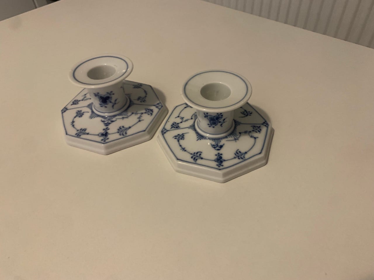 Royal Copenhagen Musselmalet Riflet Lysestager 2 stk | DBA