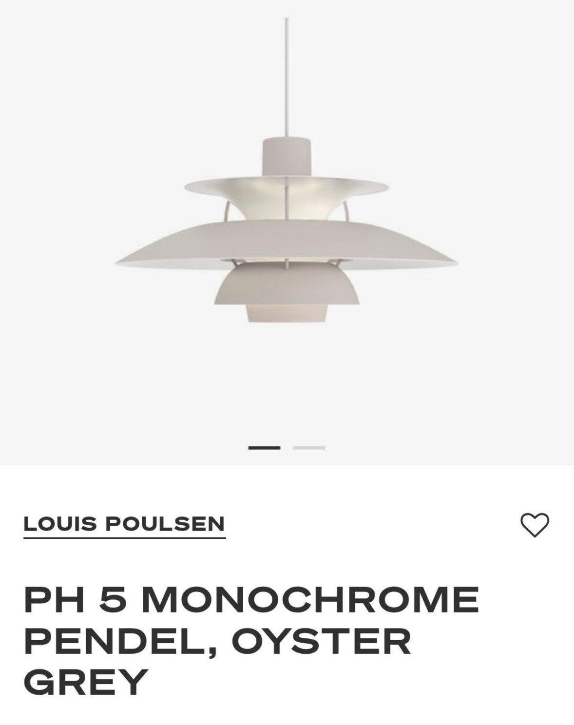 Louis Poulsen PH5 monokrom | DBA