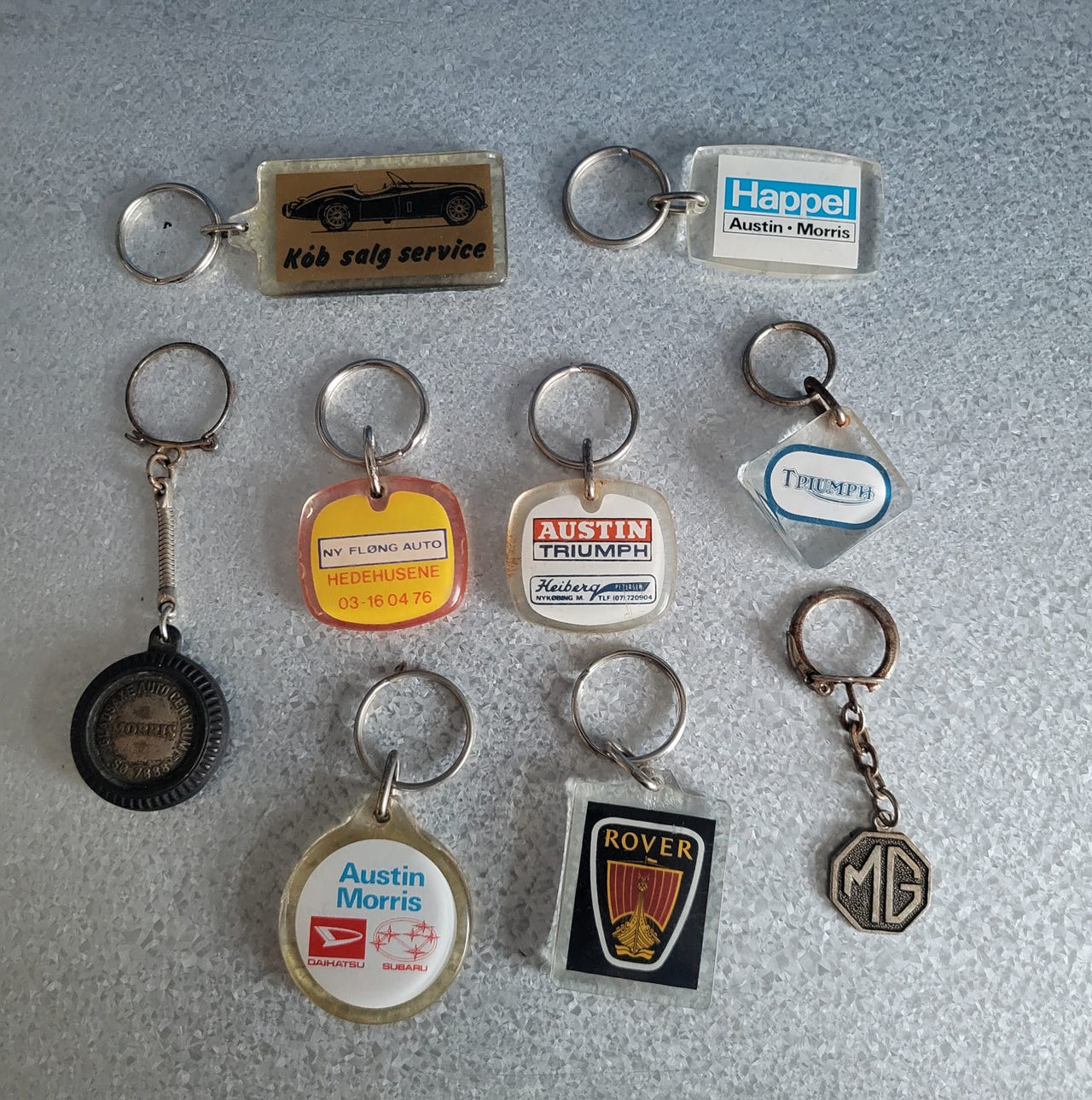 Vintage nøgleringe til britiske biler | DBA