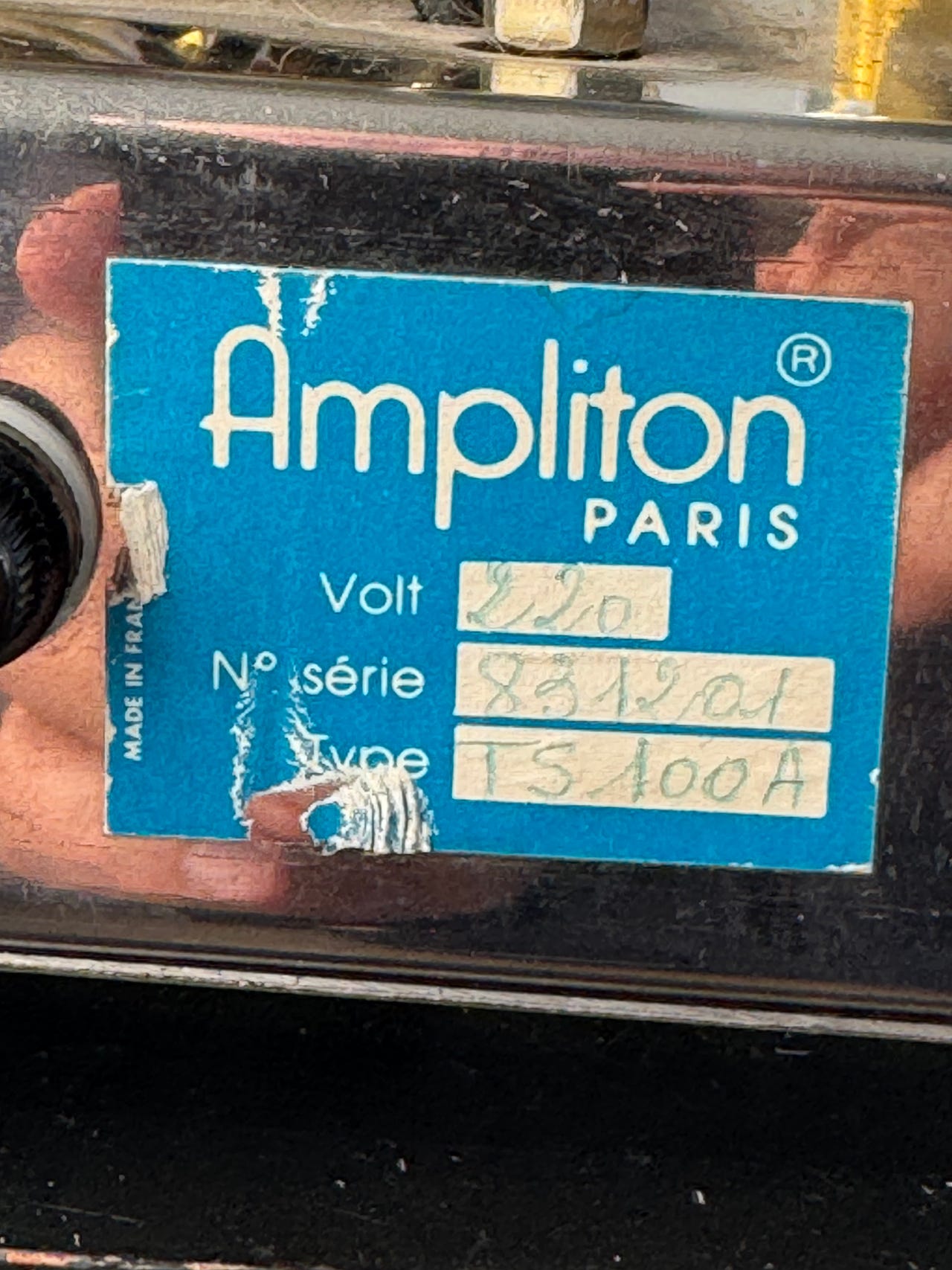 Ampliton TS 100 fransk røreffektforstærker | DBA