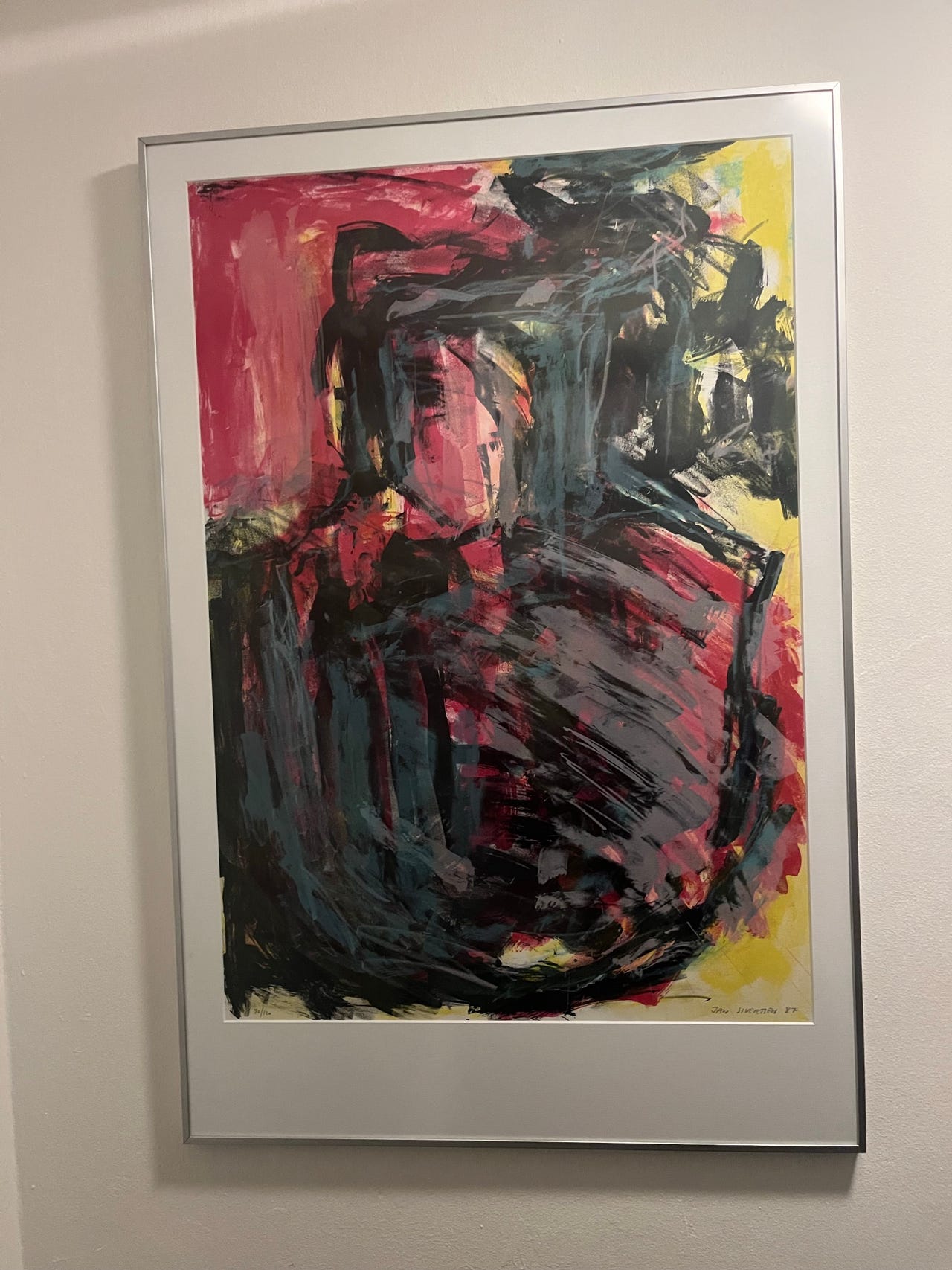 Jan Sivertsen Maleri Abstrakt Kunst 1987 | DBA