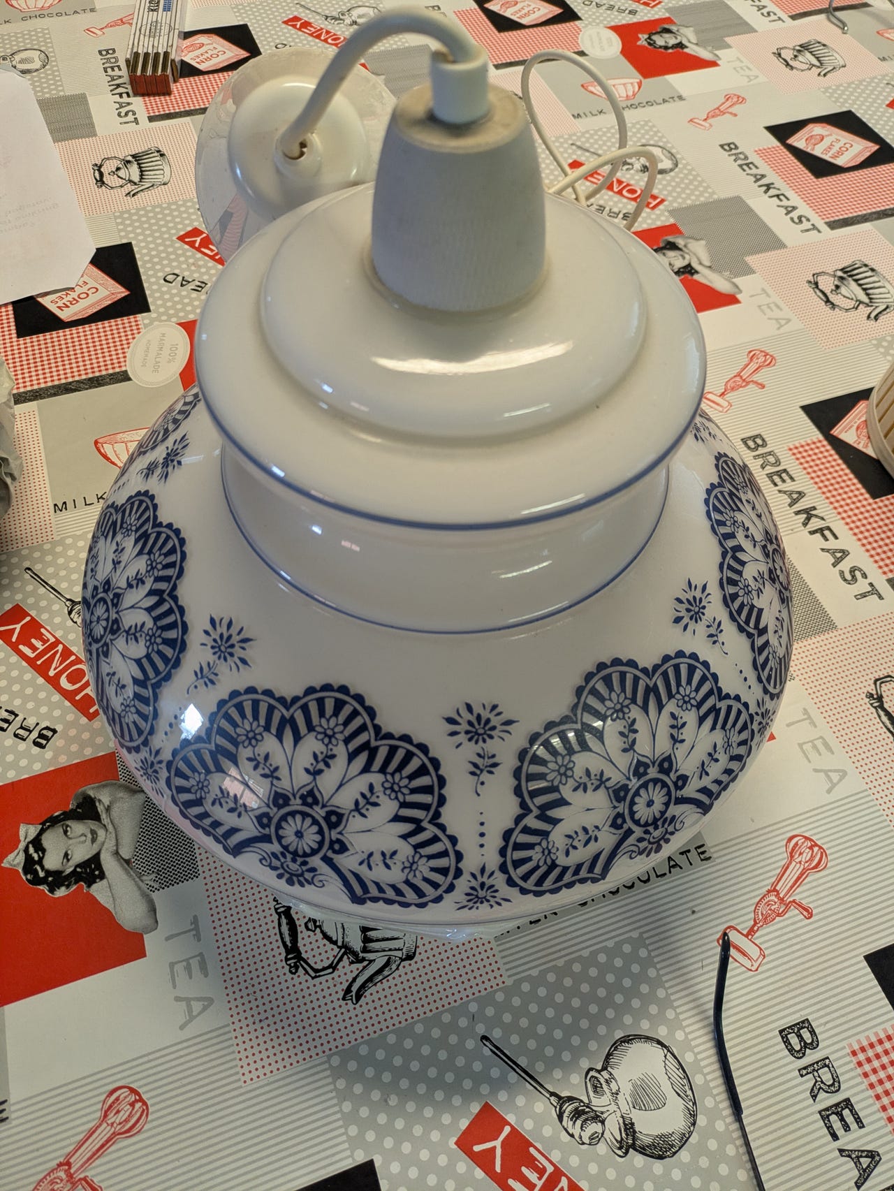 Loftlampe Hvid blåt | DBA