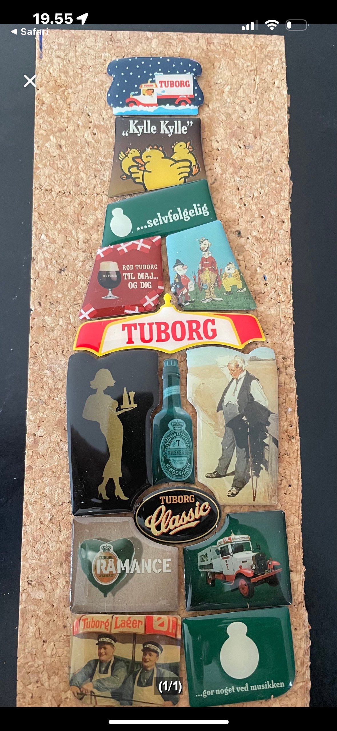 1 sæt tuborg pins 14 stk danner øl flaske samlet | DBA