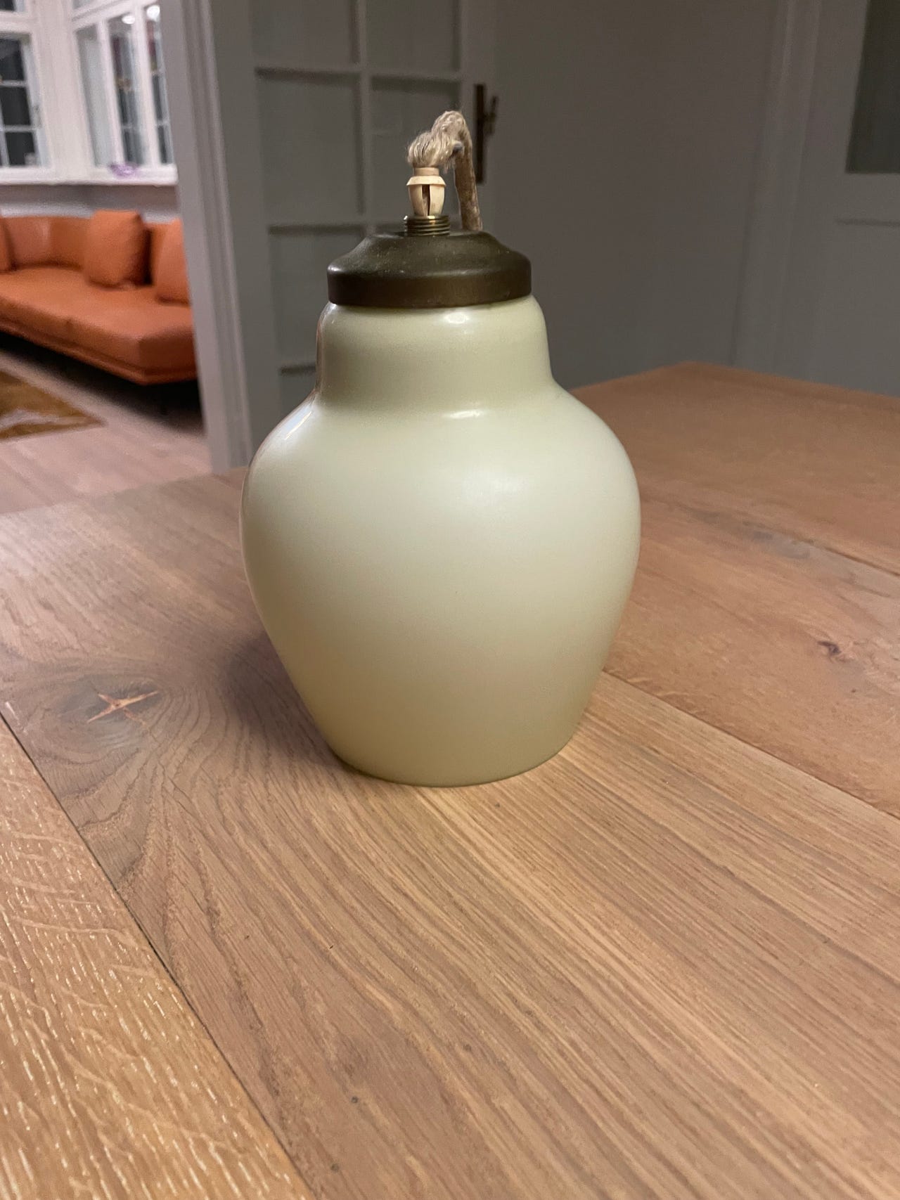 Lille Fog & Mørup opalglas lampe med messing top | DBA