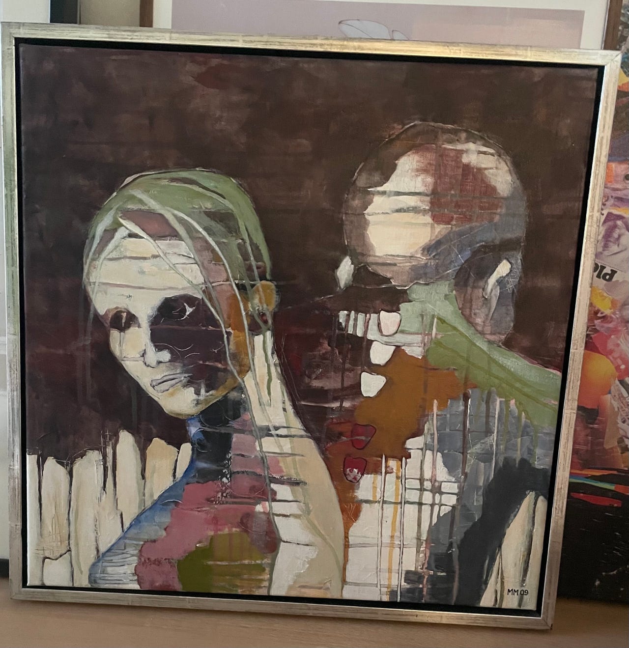 Maleri Abstrakt Portræt - kunstner Merete Meier | DBA