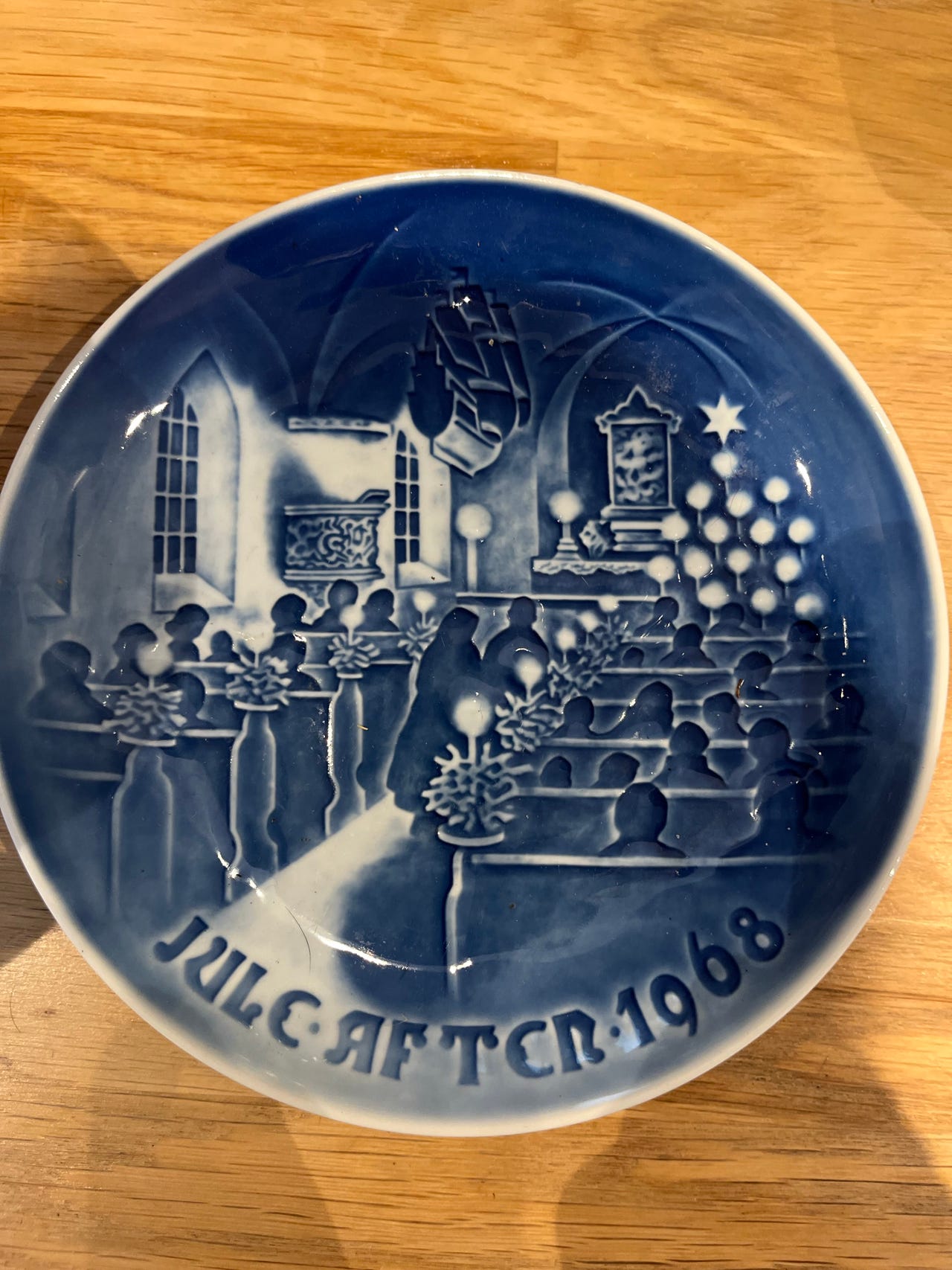 Royal Copenhagen Jule After 1968 Juleplatte Blå Porcelæn | DBA