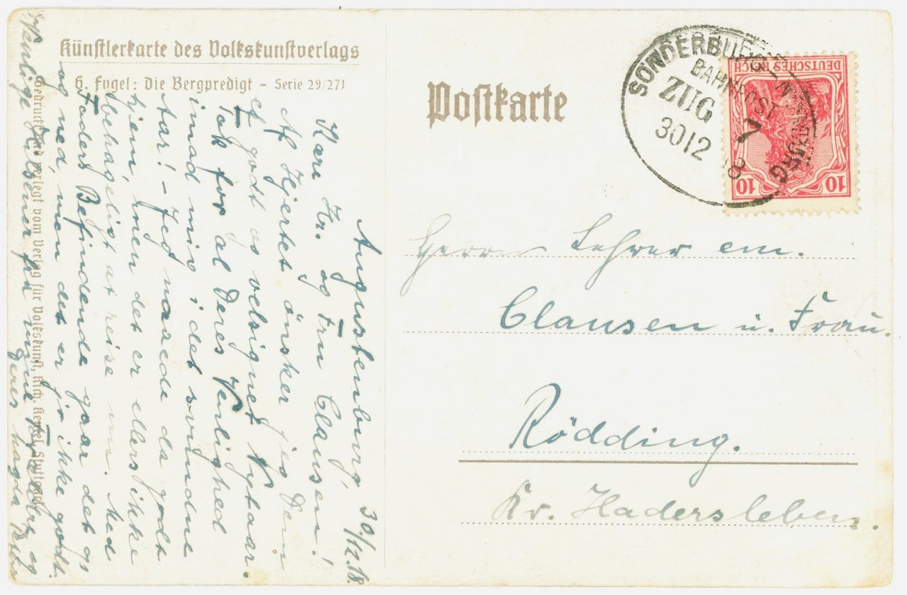 Bureaustempel Sonderburg-Norburg, 1918 | DBA