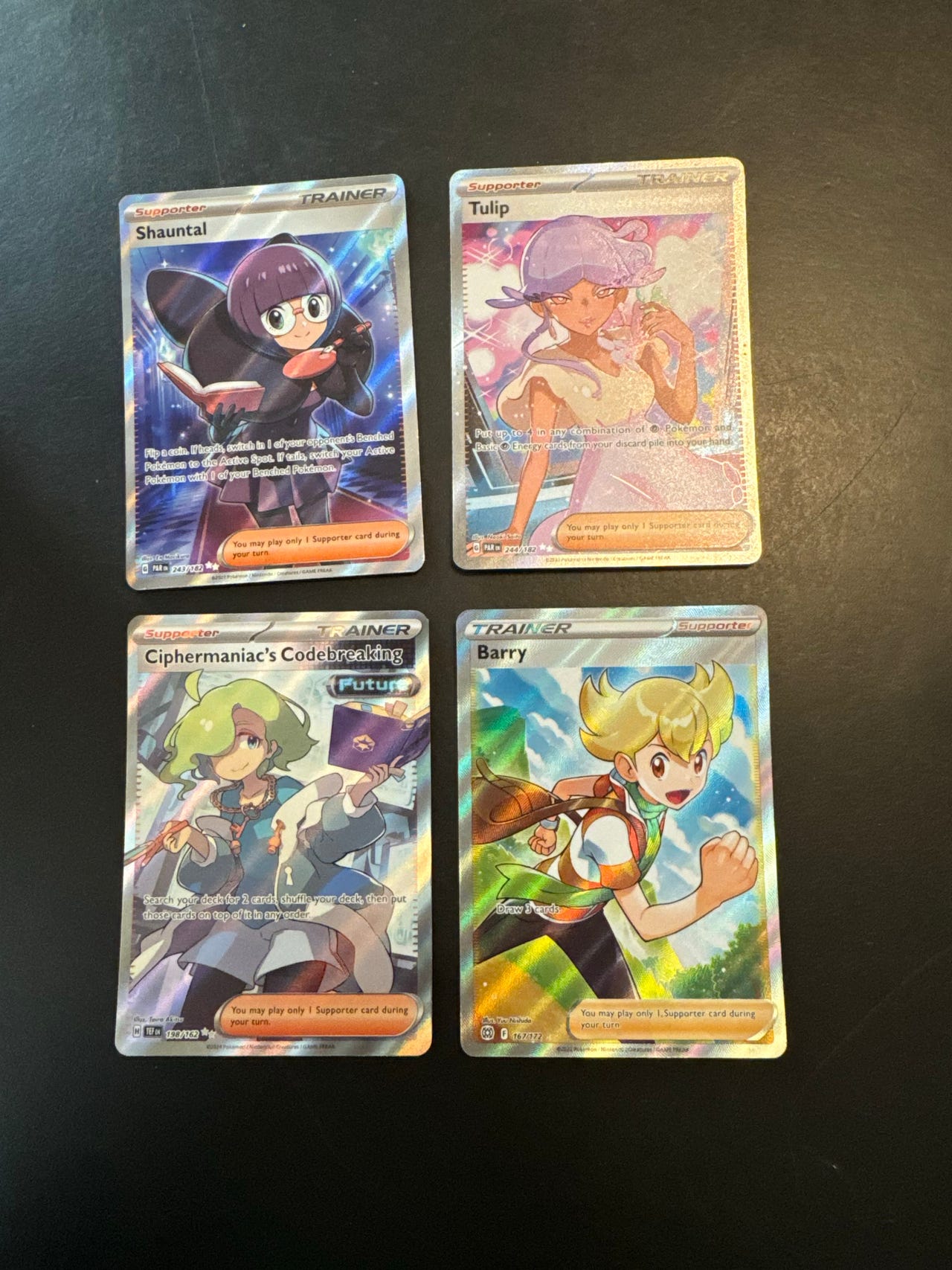 Pokémon Trainerkort Barry, Ciphermaniac's Codebreaking, Turo, Shauna | DBA