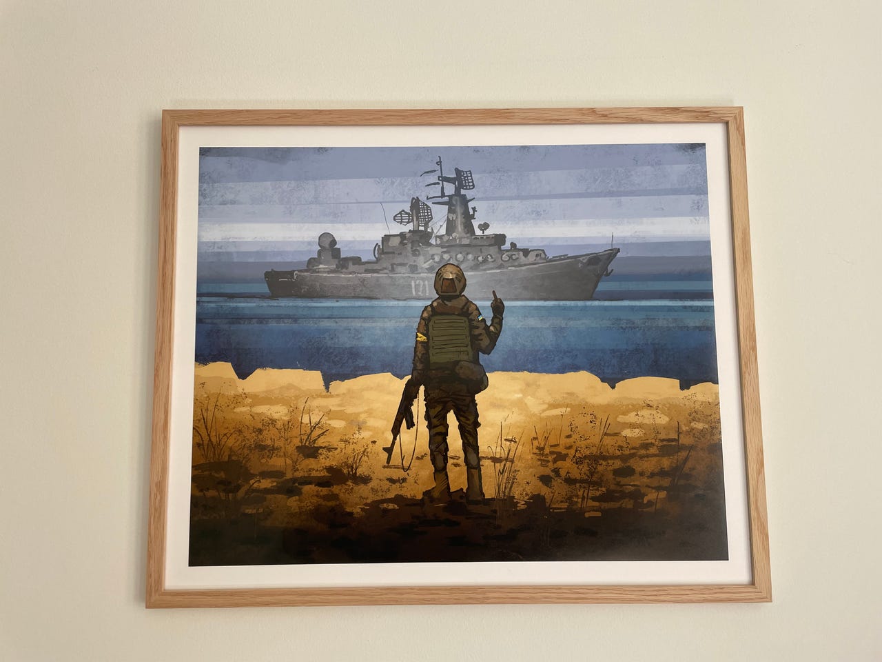 Et Ukrainsk Symbol på Frihed, “Russian Warship, go f*ck yourself” | DBA