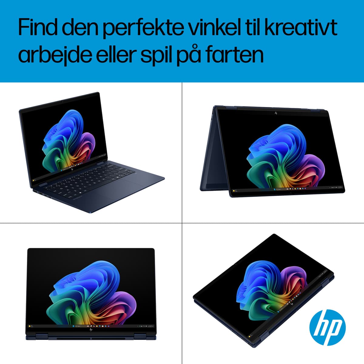 💻 HELT NY HP OmniBook X Flip AI 7-350 og 32GB OLED bærbar computer | DBA