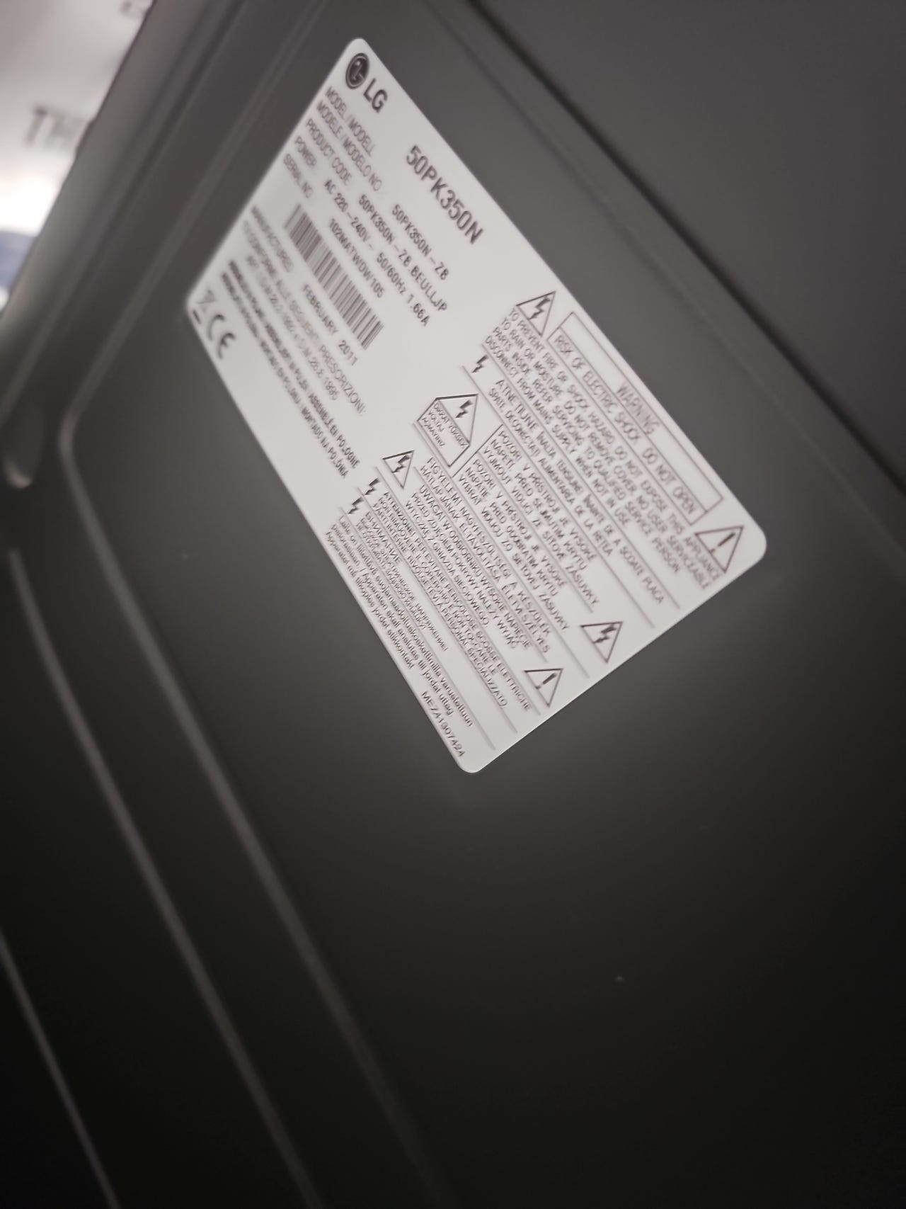 LG 50PK350N | DBA