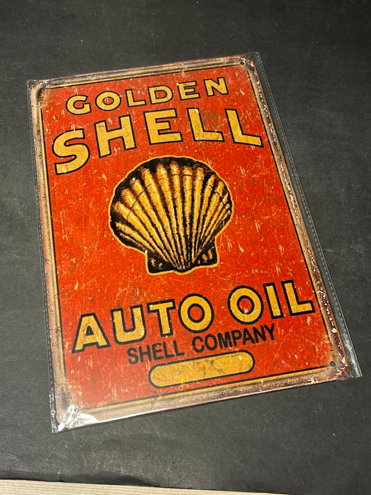 Shell Golden Shell Auto Oil metal skilt | DBA
