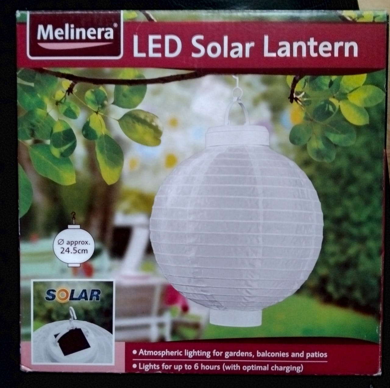 LED SOLCELLAMPE / SOLAR LANTERN MELINERA Belysning til Have. Kan Sendes ...