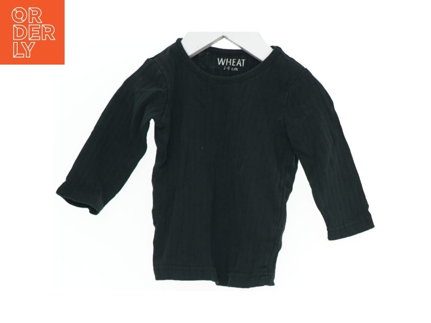 Sort langærmet stribet bluse fra Wheat (str. 74) | DBA