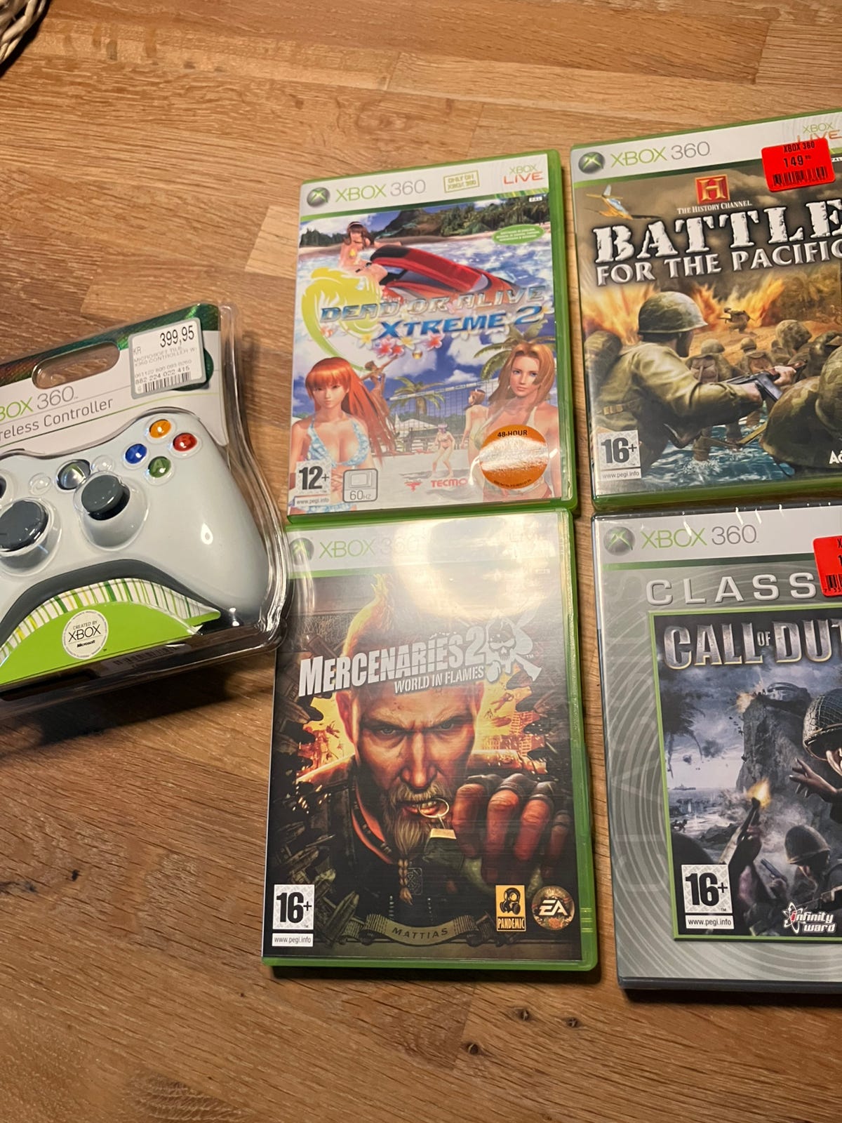 Xbox 360 controller,mercenaries2,dead or alive,battle of the pacific, | DBA
