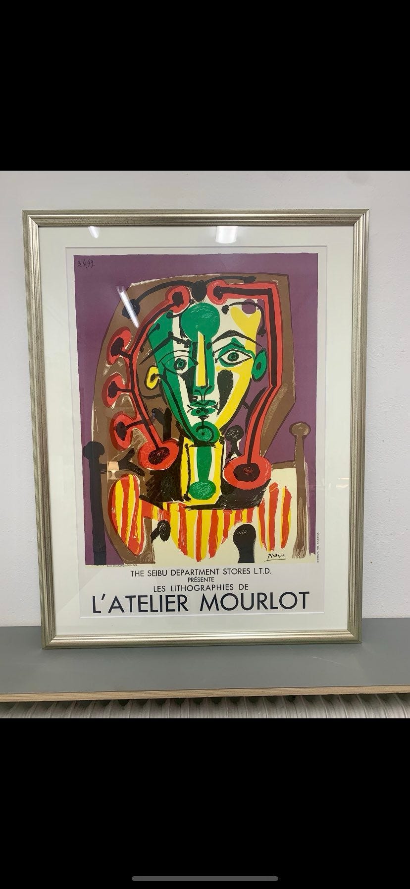 Smuk vintage litografisk Picasso plakat | DBA