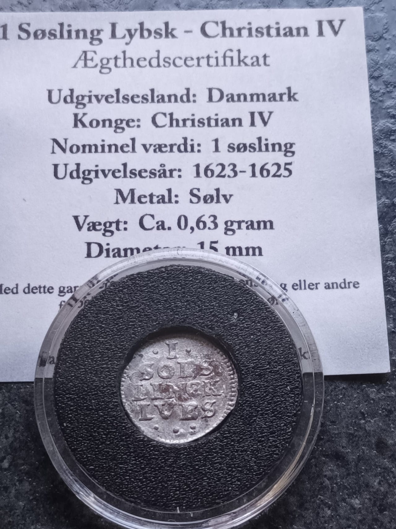 Danmark Christian den 4. Søsling 1624 i sølv. | DBA