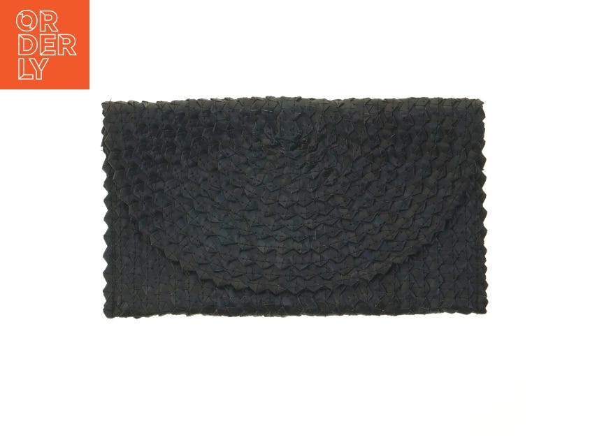 Vævet sort clutch (str. 29x17 cm) | DBA