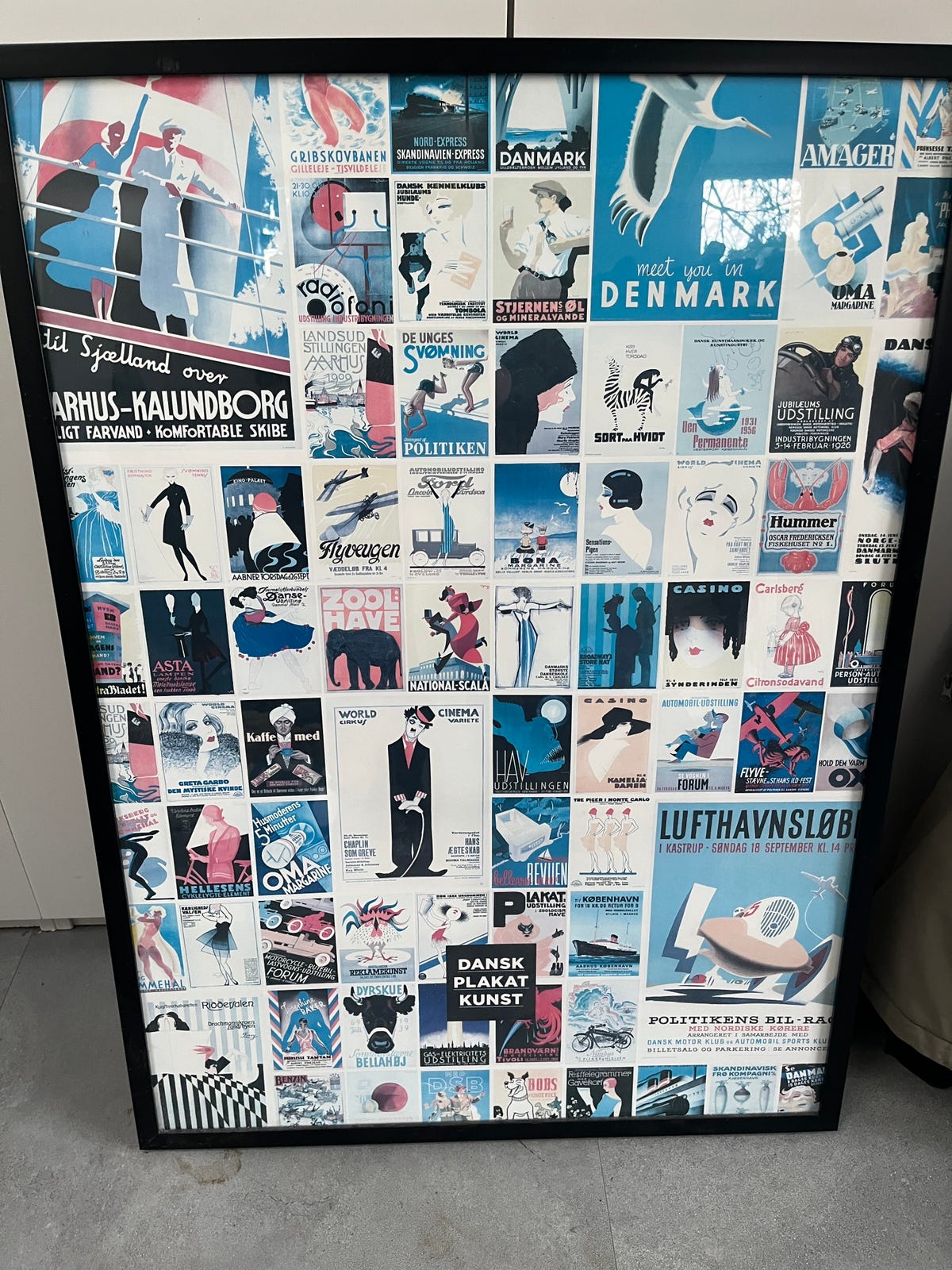 Flot plakat med collage af Dansk Plakatkunst | DBA