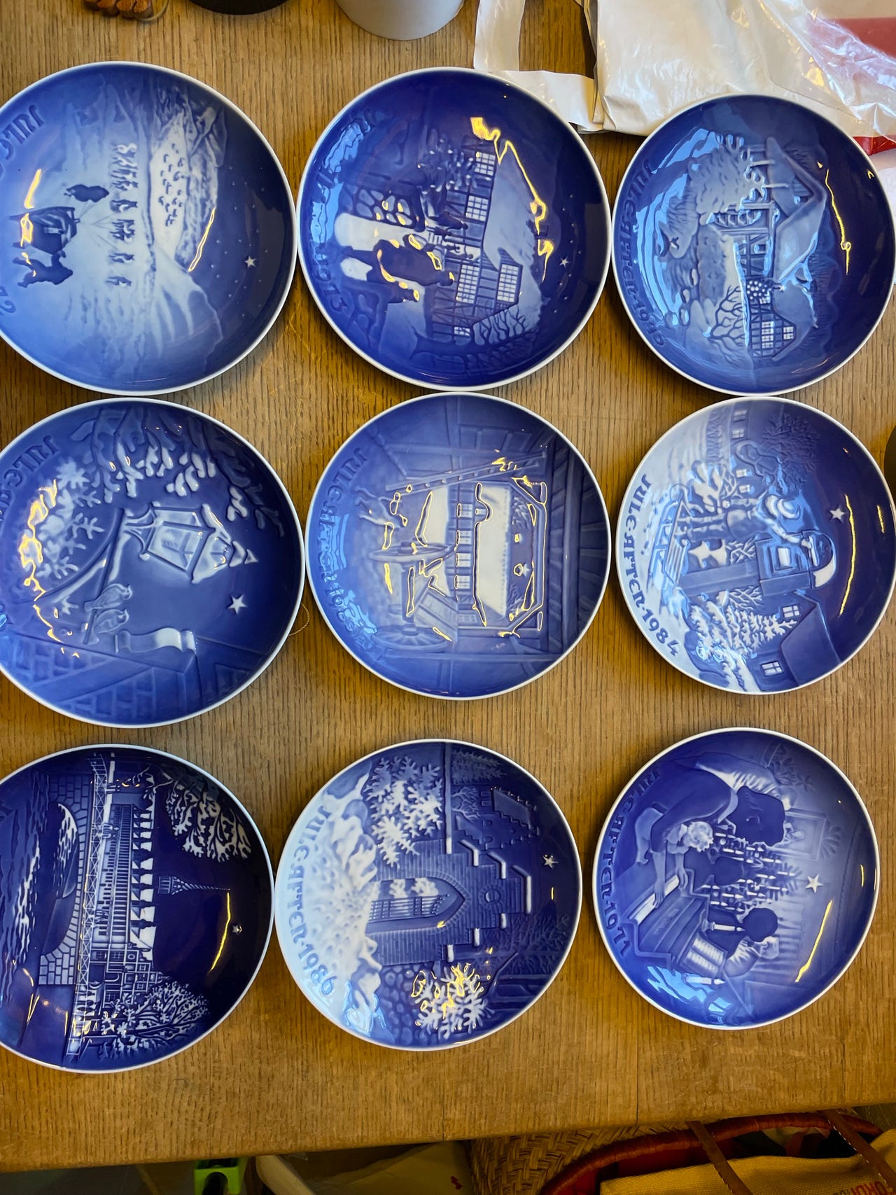 Bing & Grøndahl Juleplatte Samling Blå Porcelæn 1970-1991 | DBA