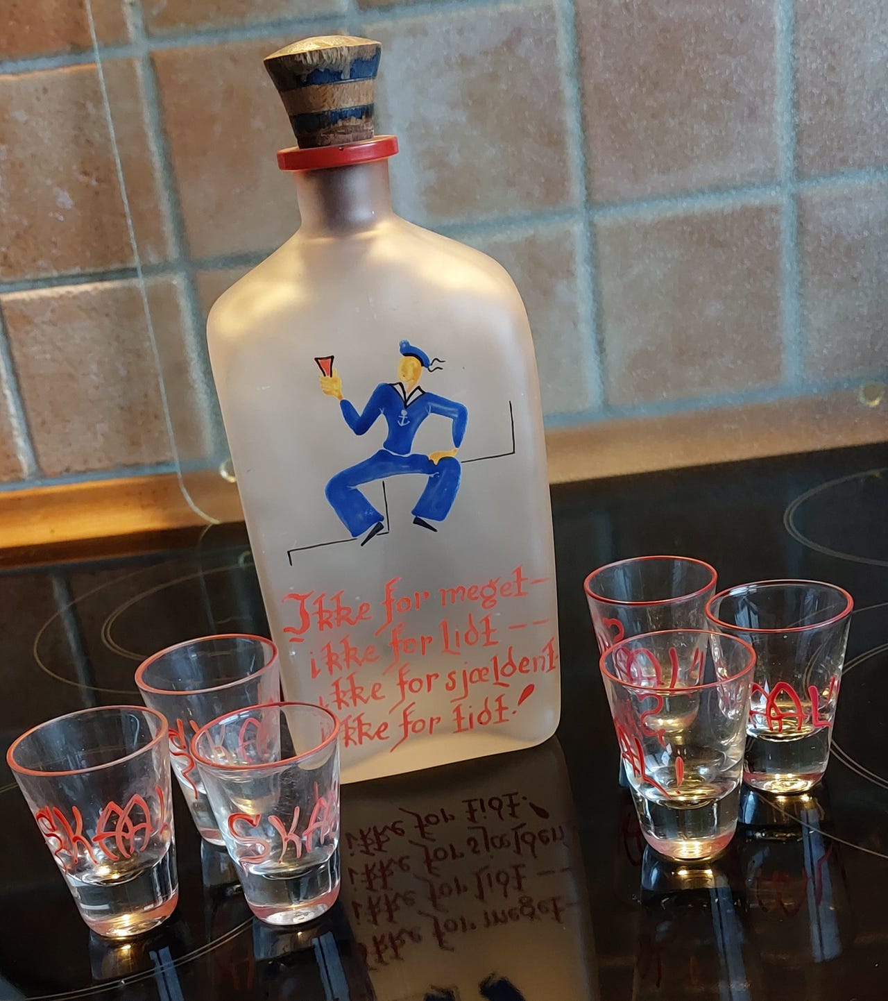 HOLMEGAARD KANTINEFLASKE - + 6 GLAS - | DBA