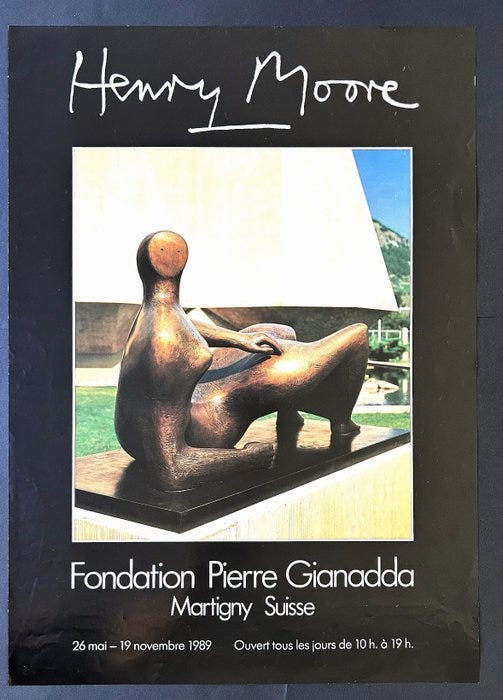 Henry Moore - Retrospective, rare original exhibition poster. - 1980 ...
