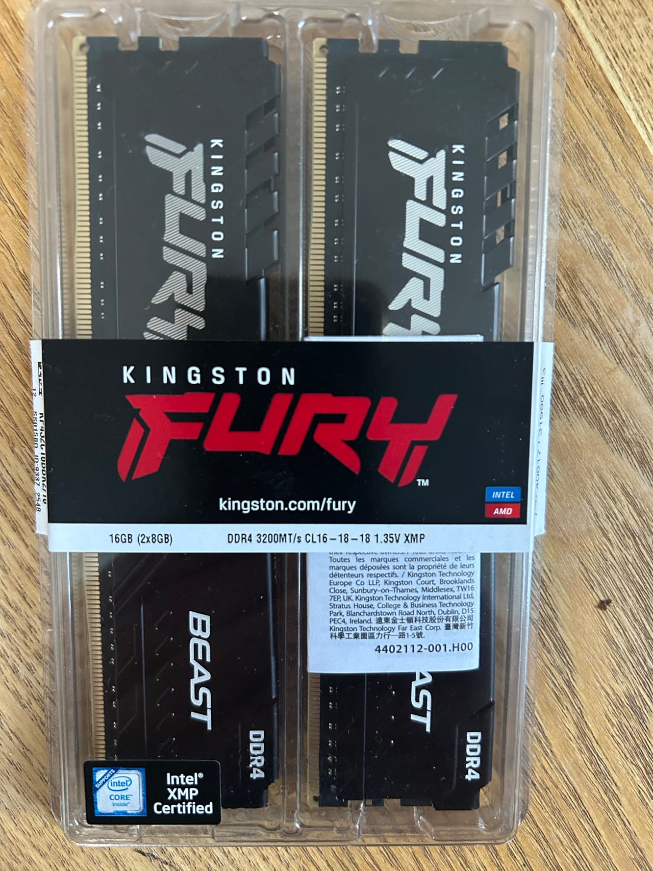 Kingston Fury Beast RAM DDR4 3200MHz 16GB (2x8GB) | DBA