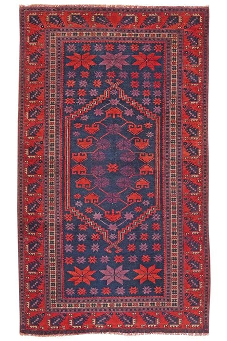 Yagcebedir - Tæppe - 182 cm - 106 cm - Håndlavet tyrkisk tæppe | DBA