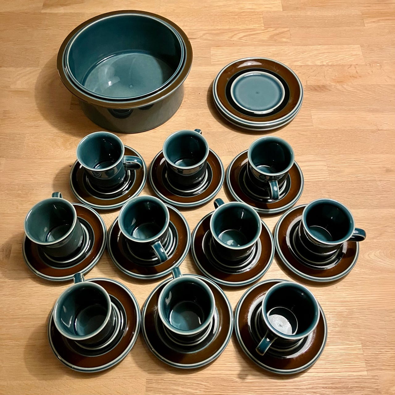 Arabia Meri kaffestel, skål og underkopper til tekopper | DBA