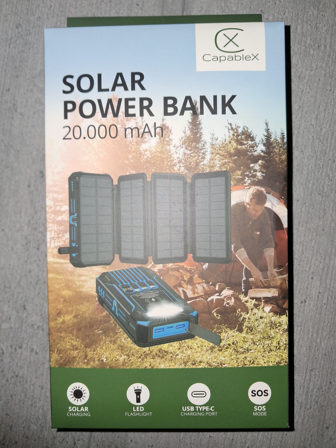 Capablex Solar Power Bank 20.000 mAh | DBA