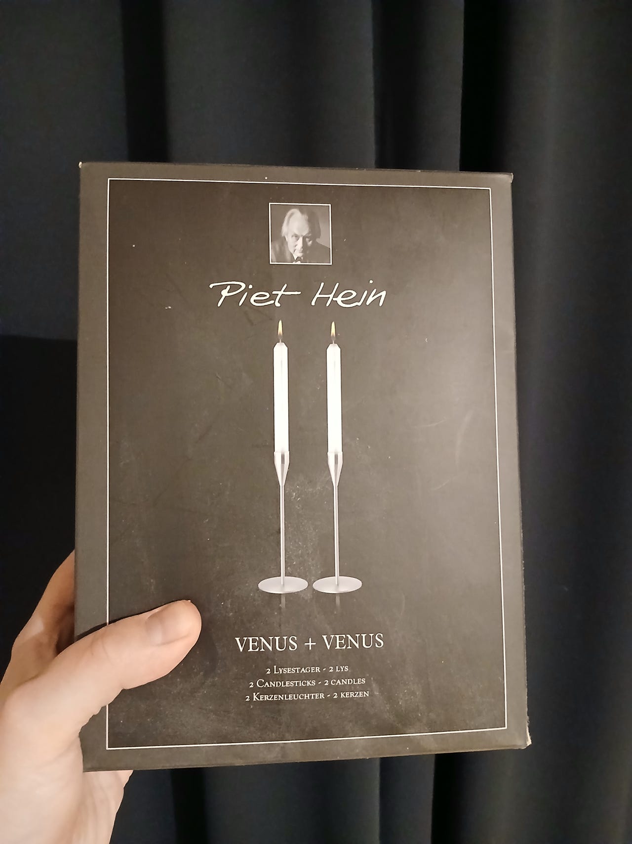 Piet Hein 2 x Venus-lysestager i æske | DBA