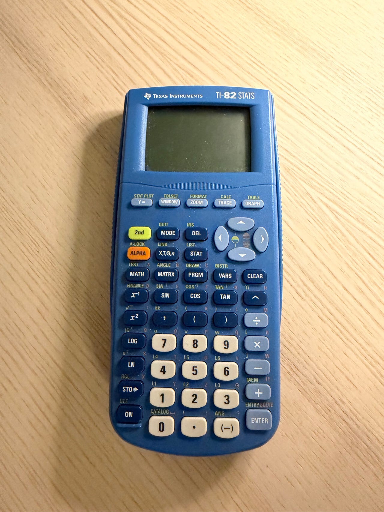 Texas Instruments TI-82 STATS lommeregner blå | DBA