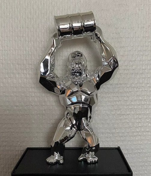 Richard Orlinski (1966) - Kong Oil Baril Silver | DBA