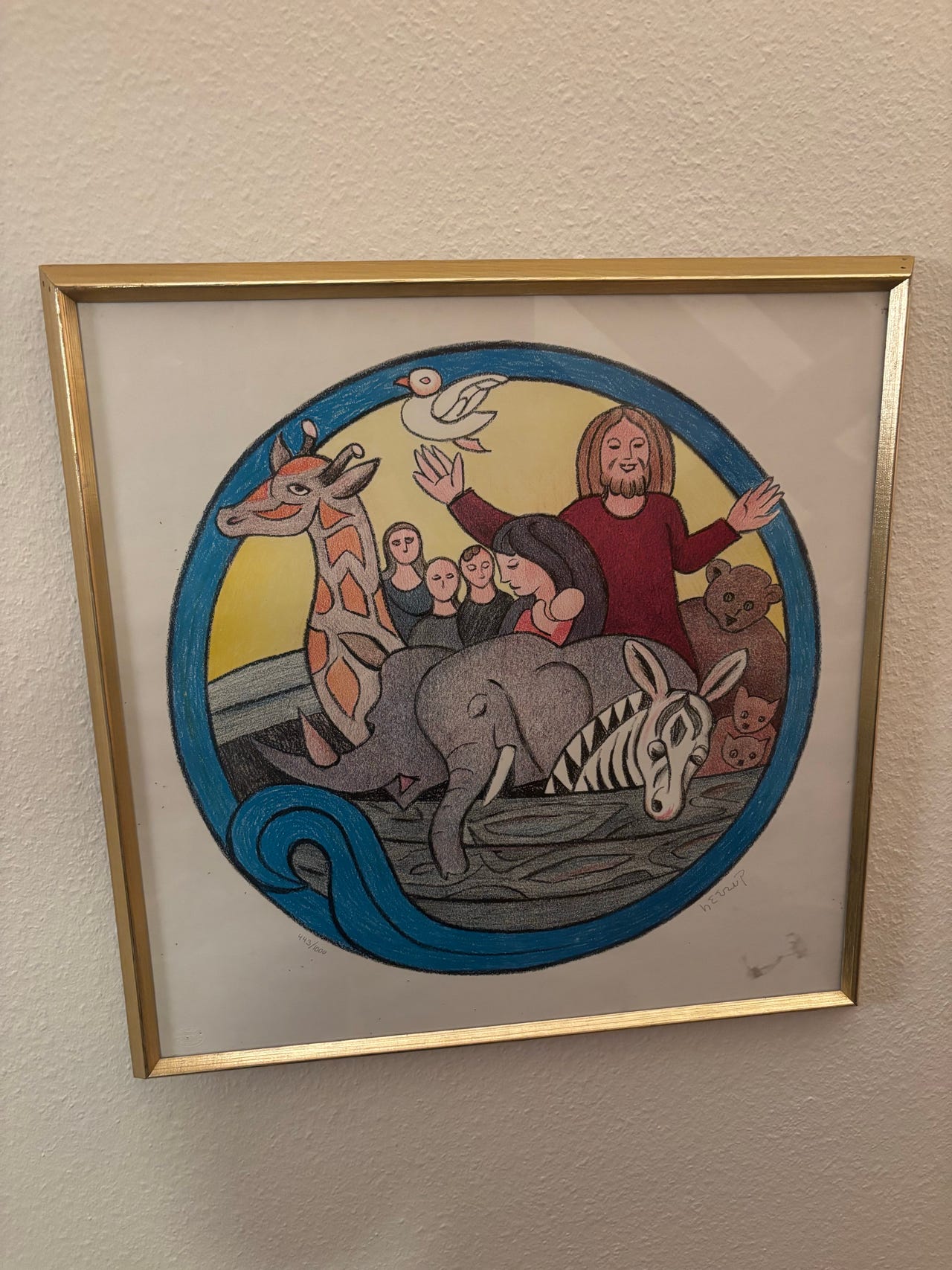 Henry Heerup litografi Noahs ark | DBA