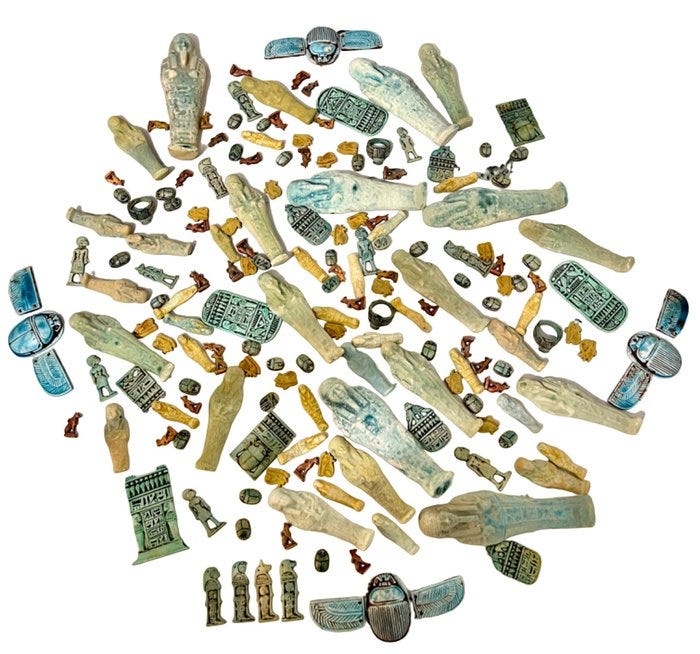 Ikon - - Parti med 200 vintage egyptiske håndskårne artefakter | DBA