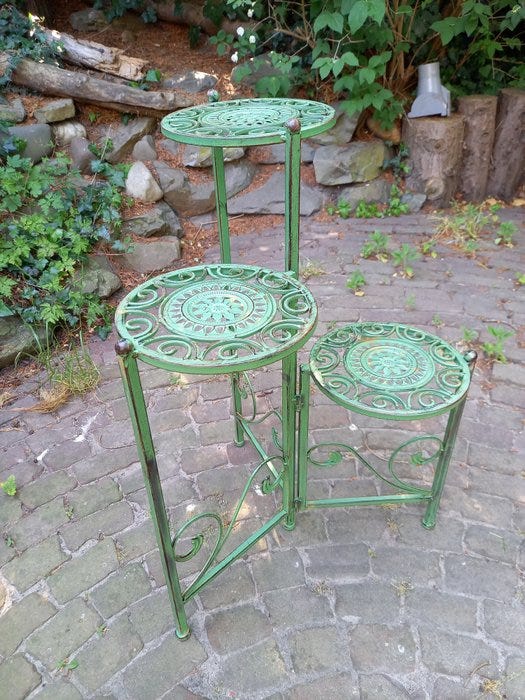 "Large 3 Level Plant Stand" - Stand - Metal | DBA