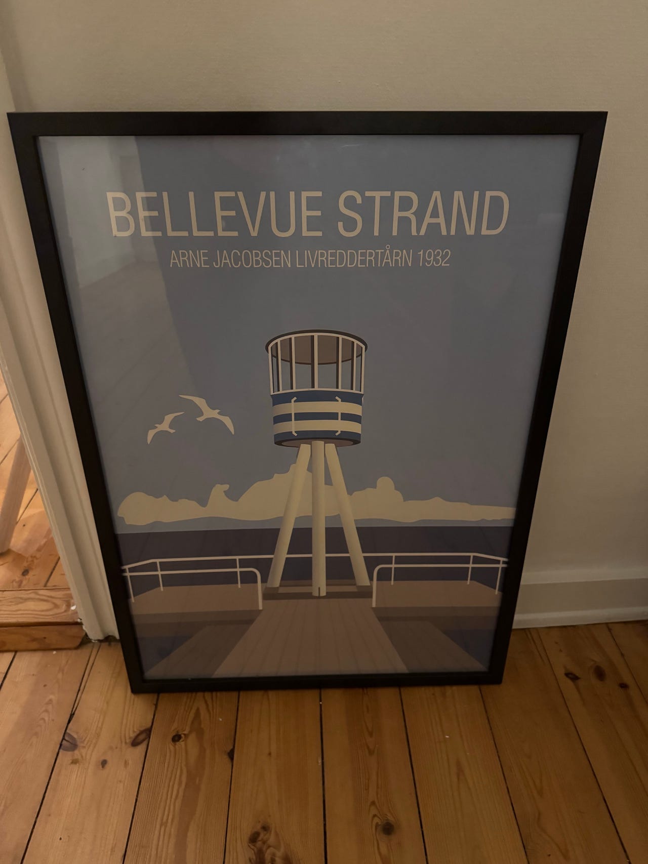 Bellevue strand plakat med ramme | DBA