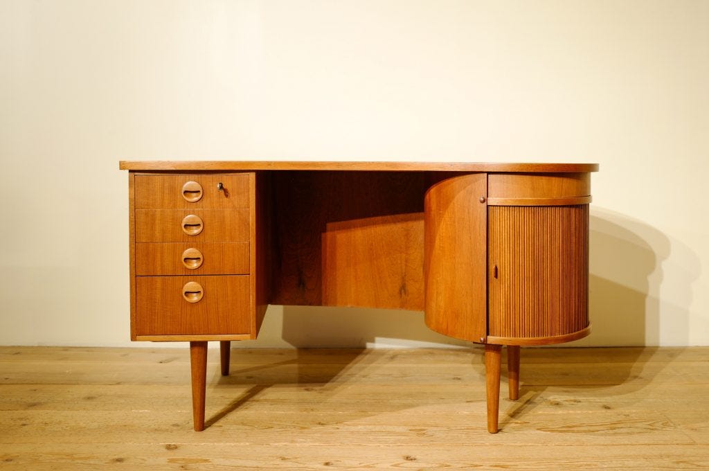 Kai Kristiansen Teak Writing Desk – Model 54 (1950s) | DBA
