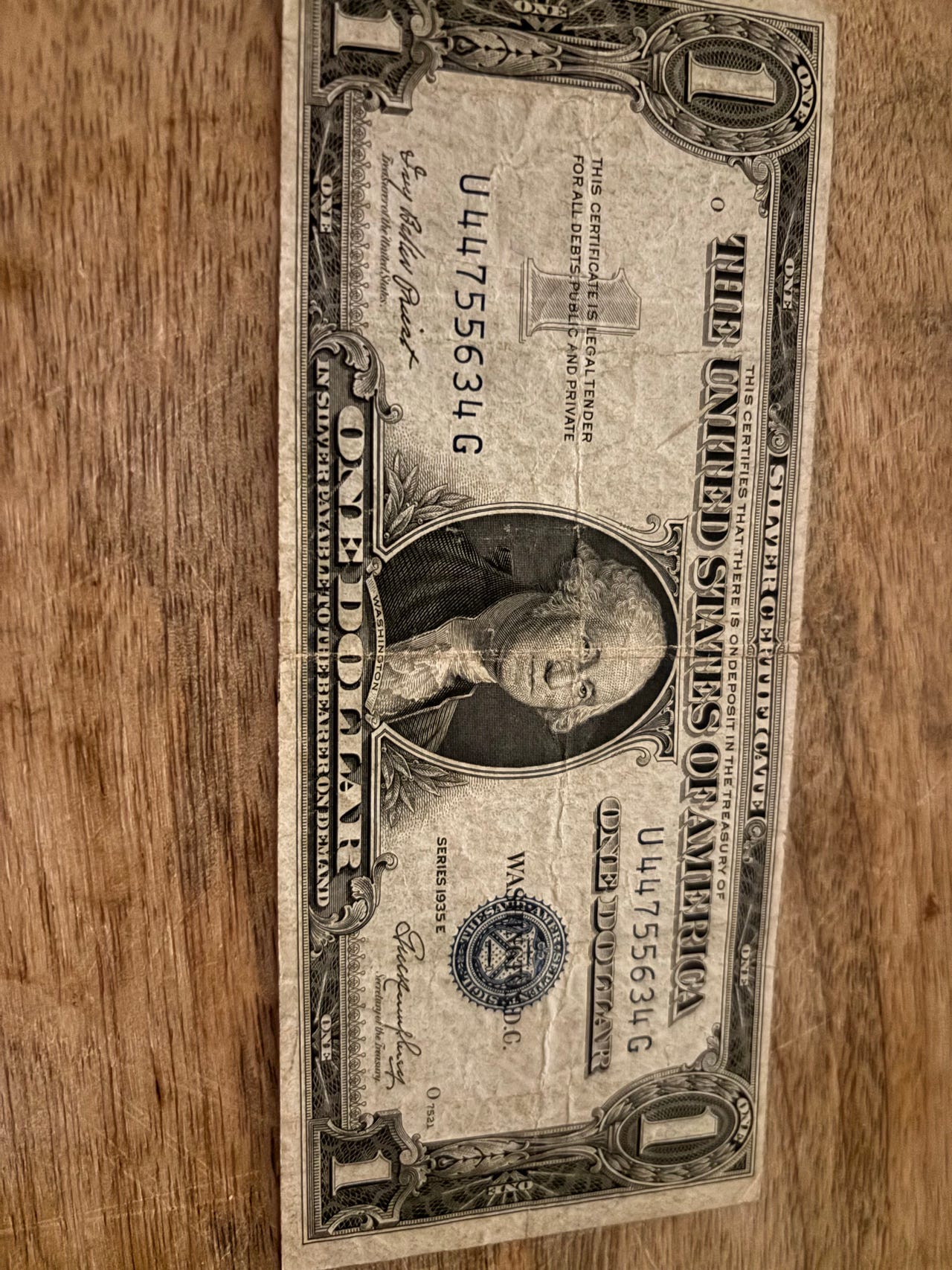 USA one dollar seddel | DBA