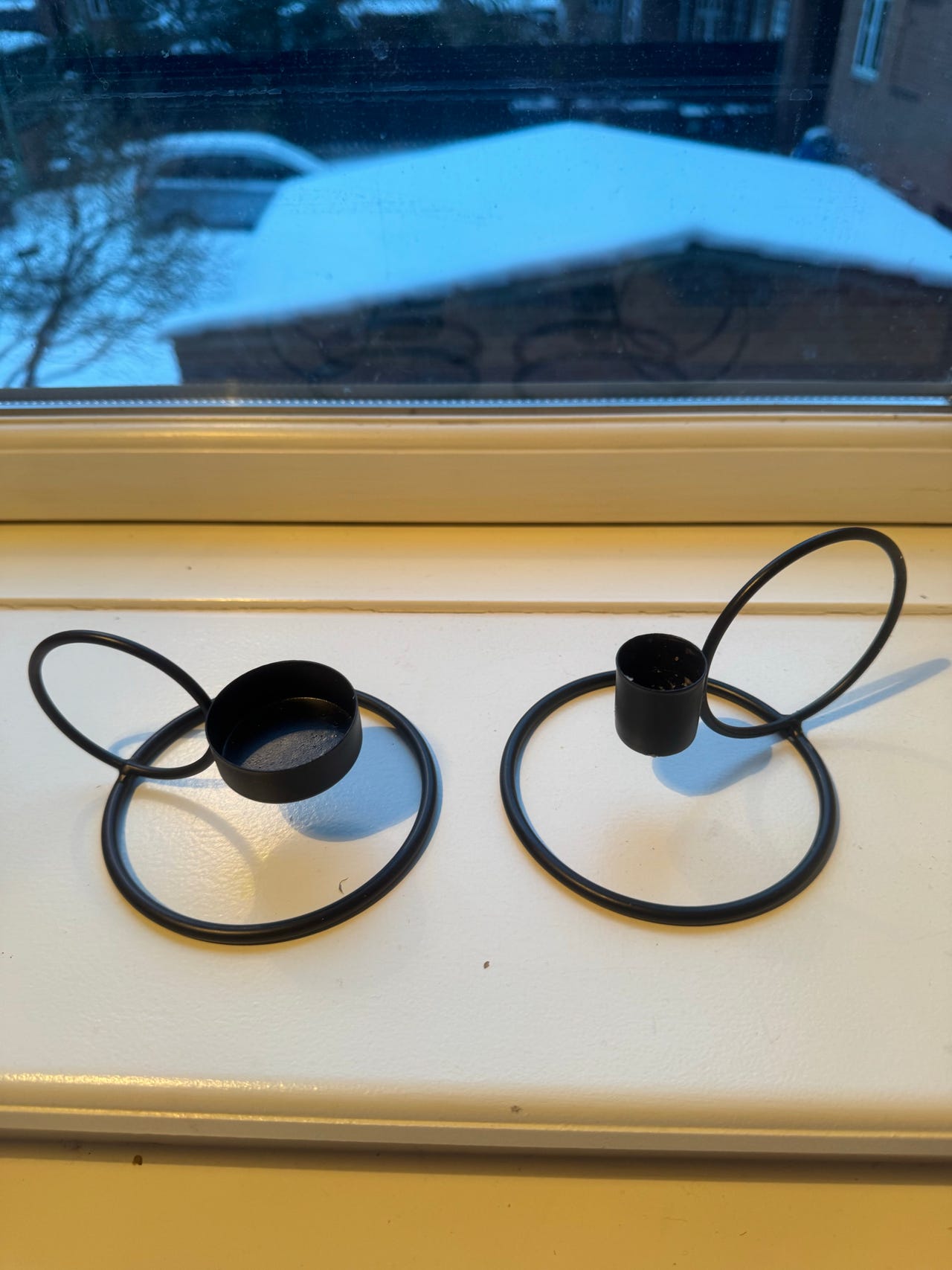 2 sorte lysestager fyrfad/stearin | DBA