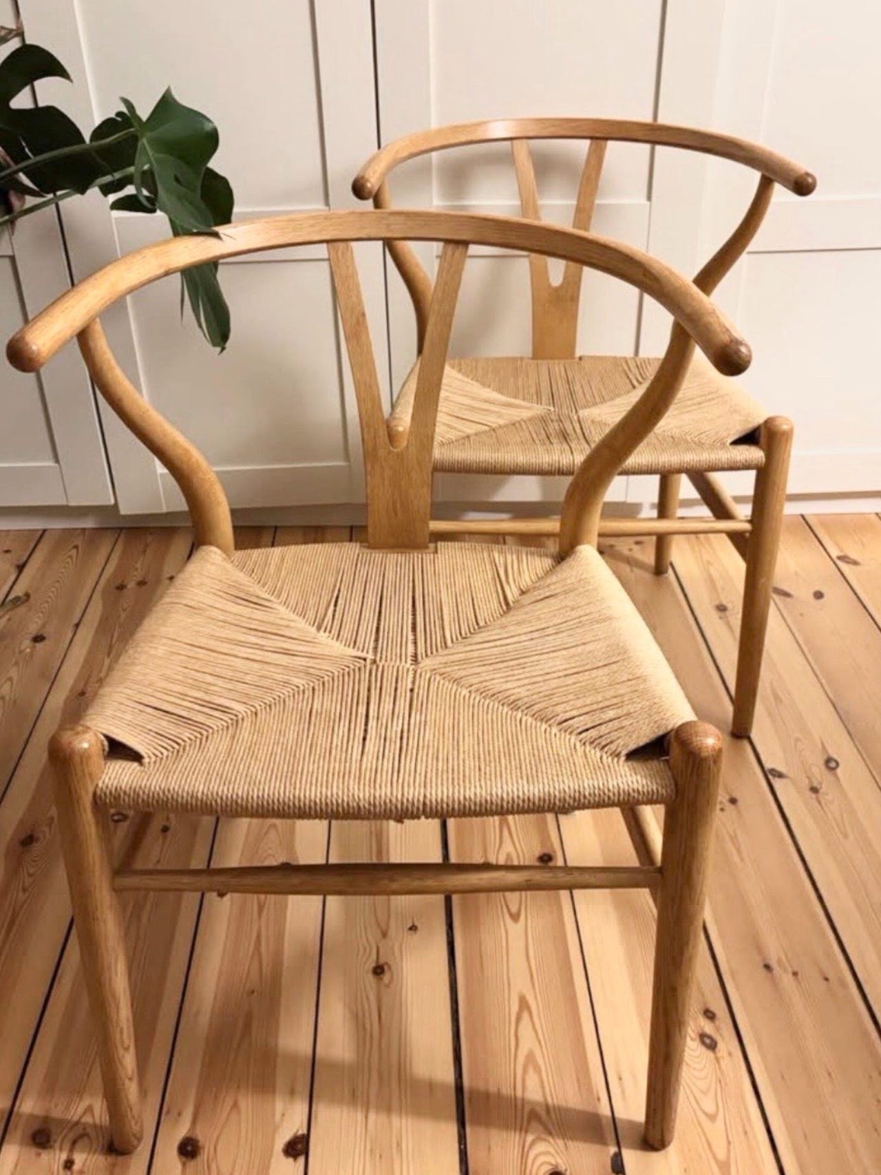 Carl Hansen Hans J. Wegner stol med flet-sæde i lakeret eg. | DBA